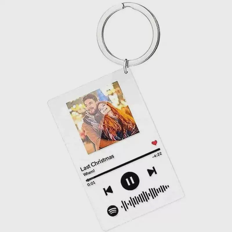 Custom Spotify Keychain with Picture, Customized Acrylic Music Song Key ...