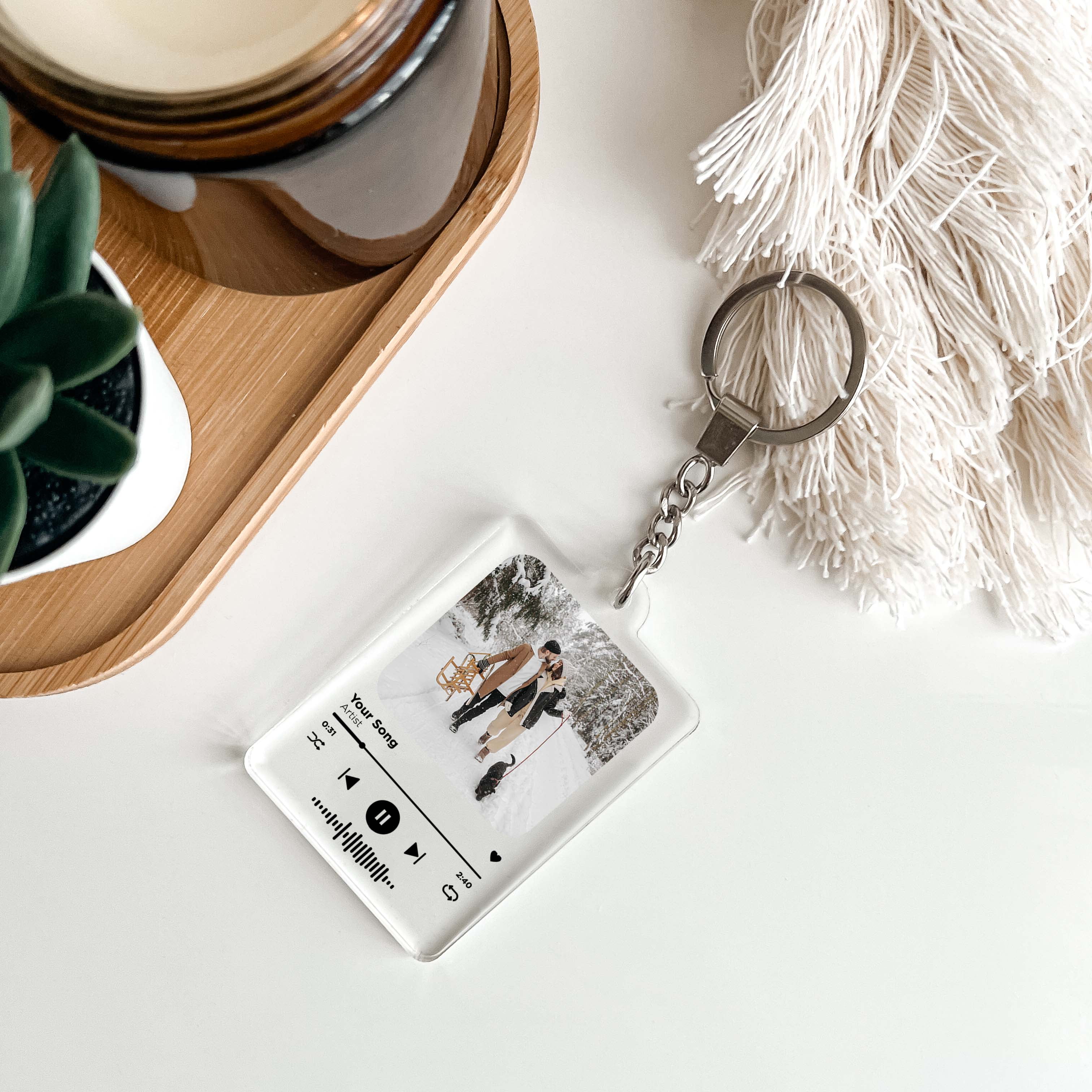 Custom Spotify keychain | Personalized Photo Keychain | Custom Song ...