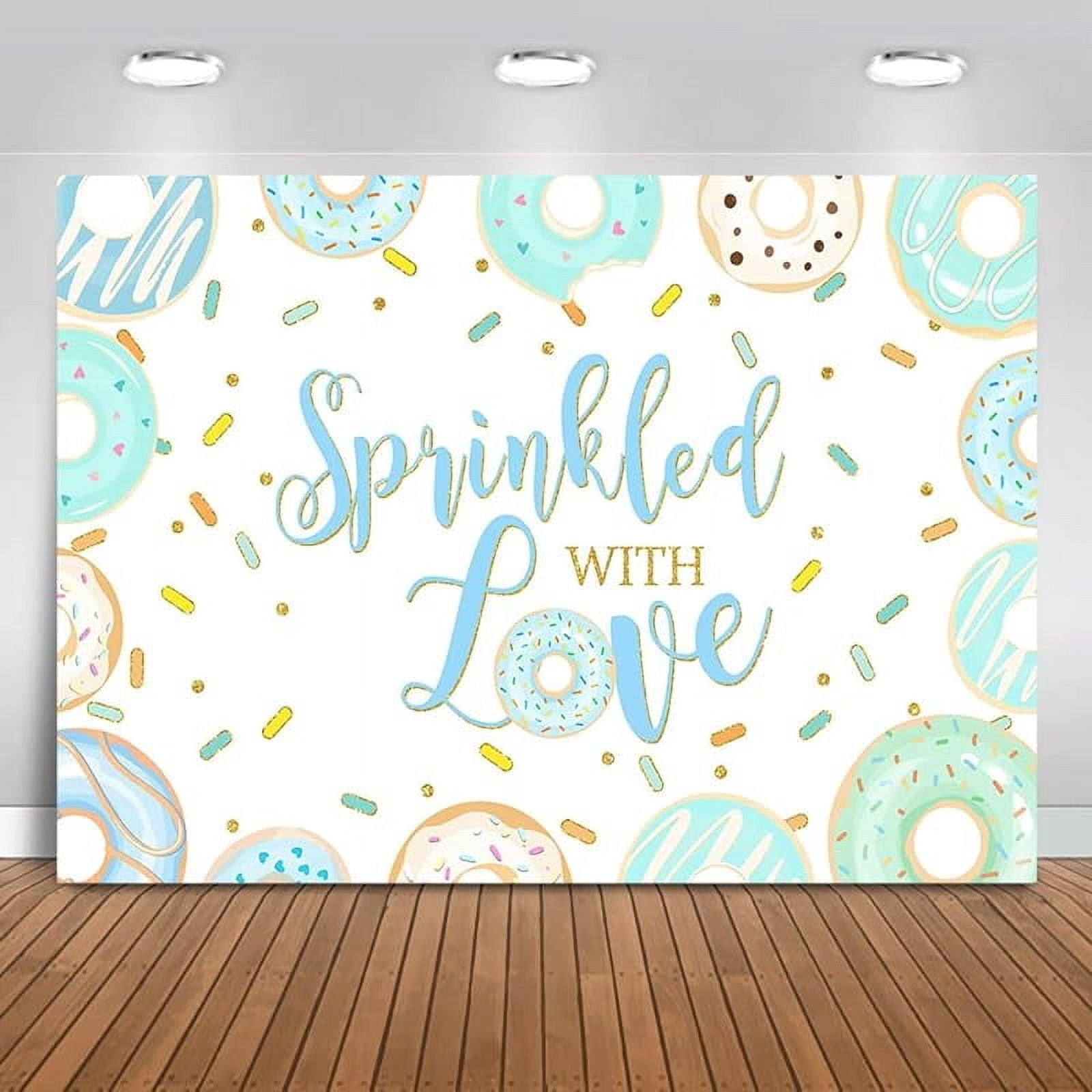 Custom Sprinkled with Love Donut Backdrop Donut Baby Sprinkle ...