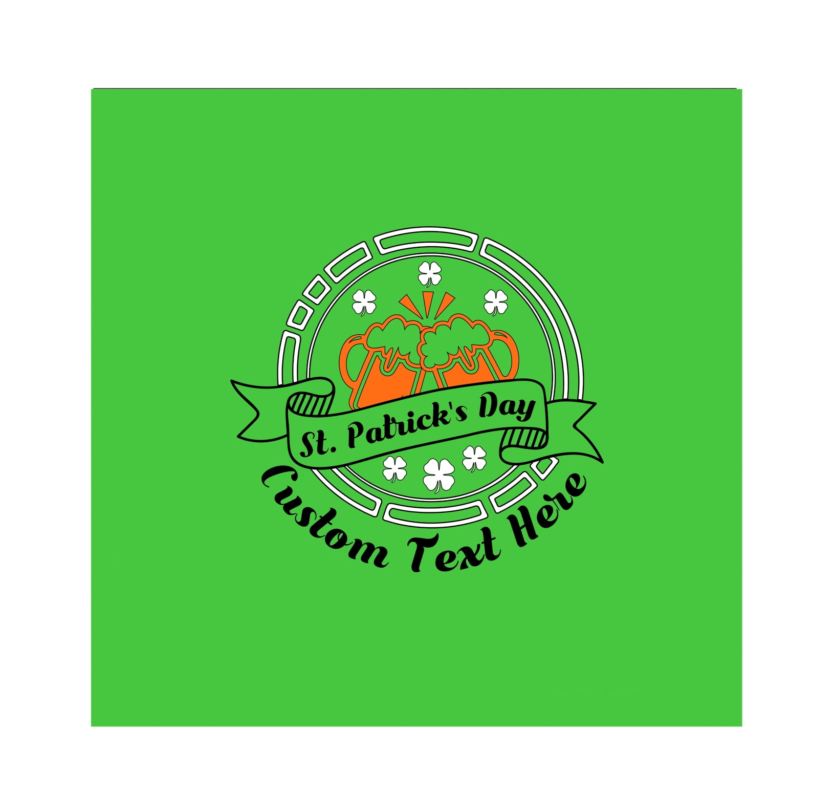 Custom St Patrick's Day Flags, Shamrock Banners, Personalized 4 Leaf ...