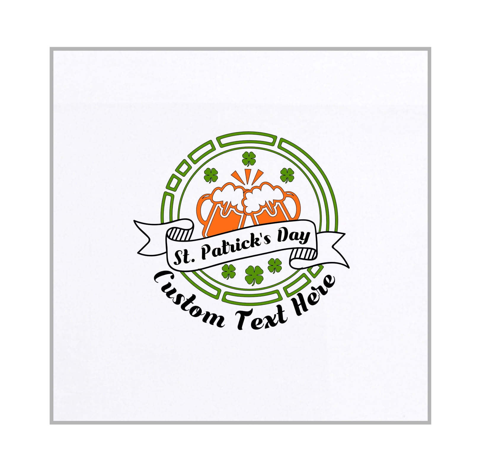 Custom St Patrick's Day Flags, Shamrock Banners, Personalized 4 Leaf ...