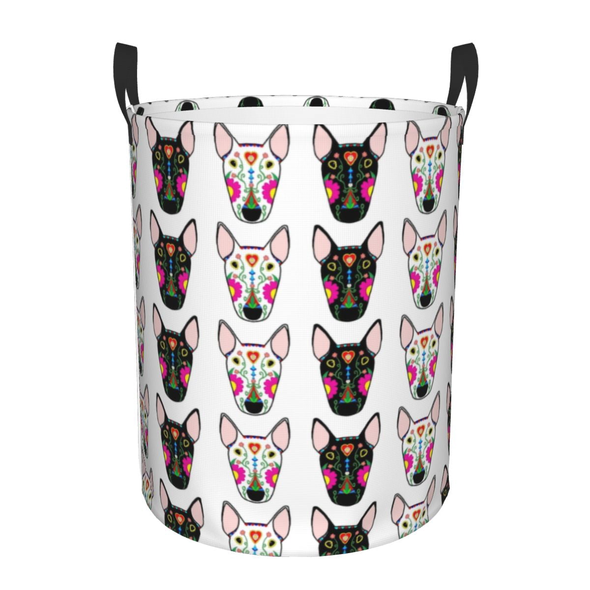 Custom Staffordshire Bull Terrier Dog Laundry Basket Collapsible Large ...