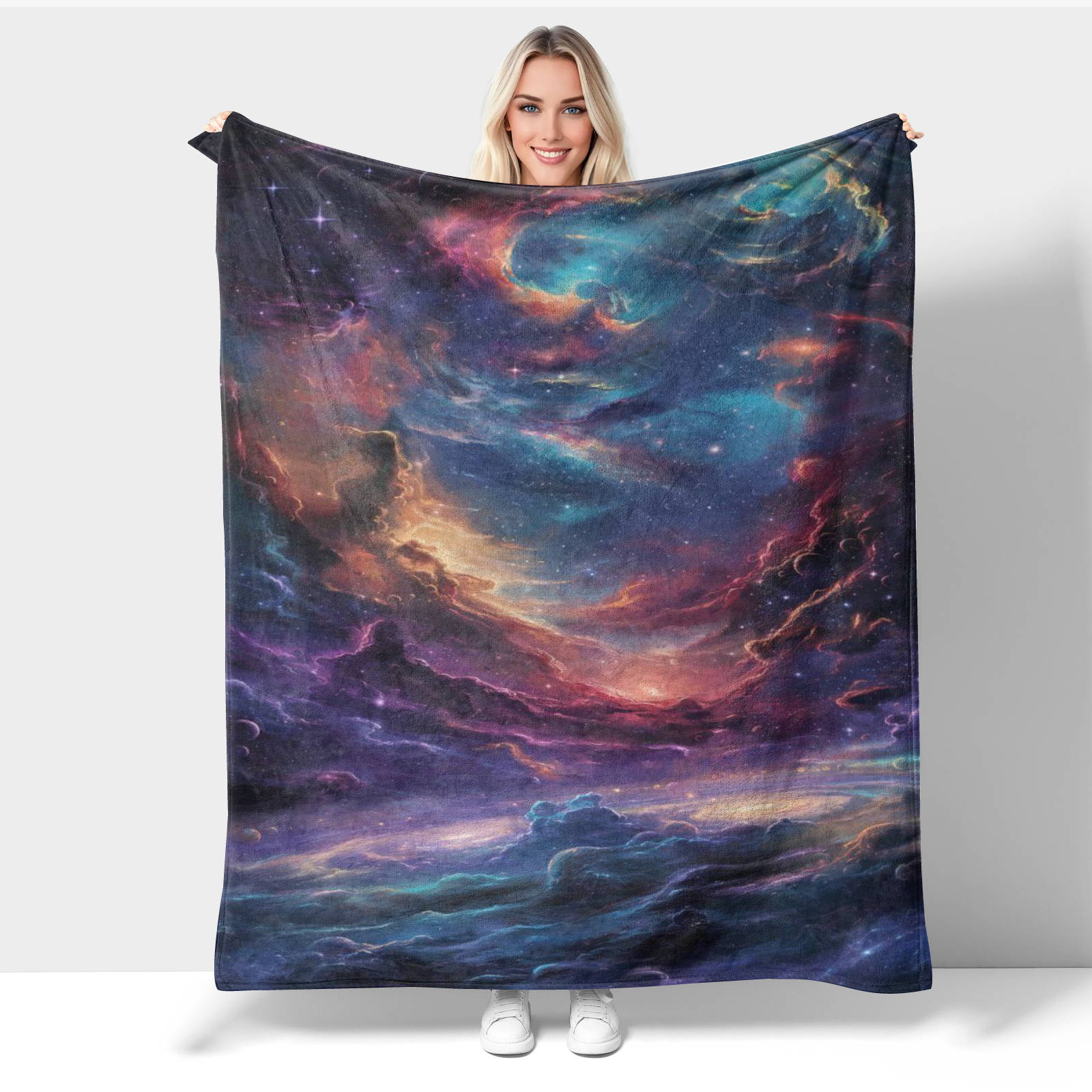 Custom Starry universe Blanket Starry universe 60IN*50IN Gifts for Mom ...