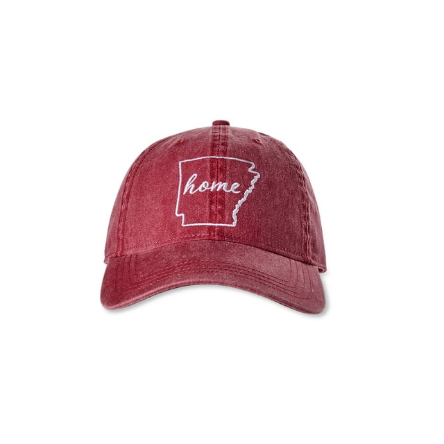 Custom State Outline Vintage Baseball Caps, Unisex USA Washed Hats With ...