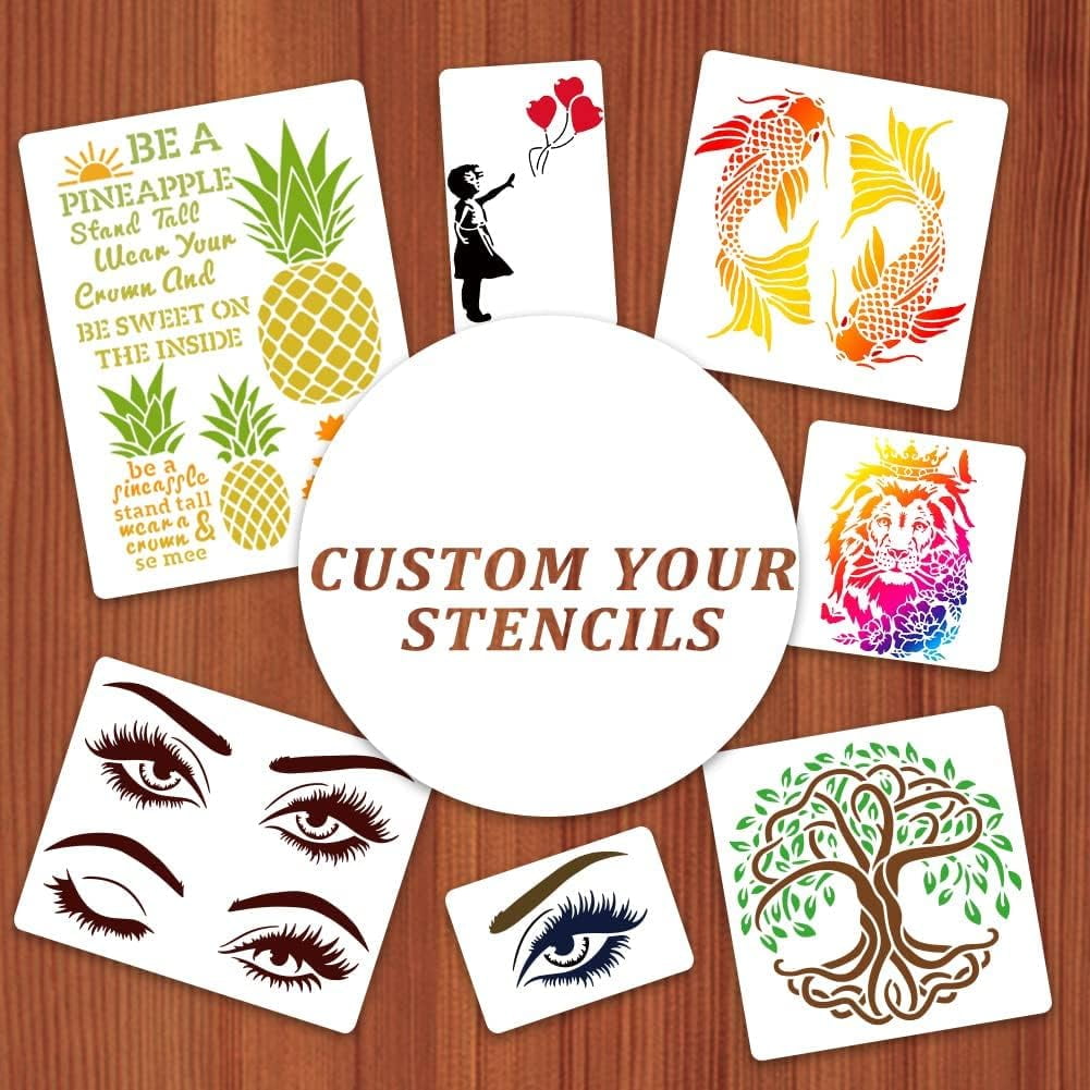 Custom Stencils 4x6 inch Customize Your Own Stencil Small Personalized ...