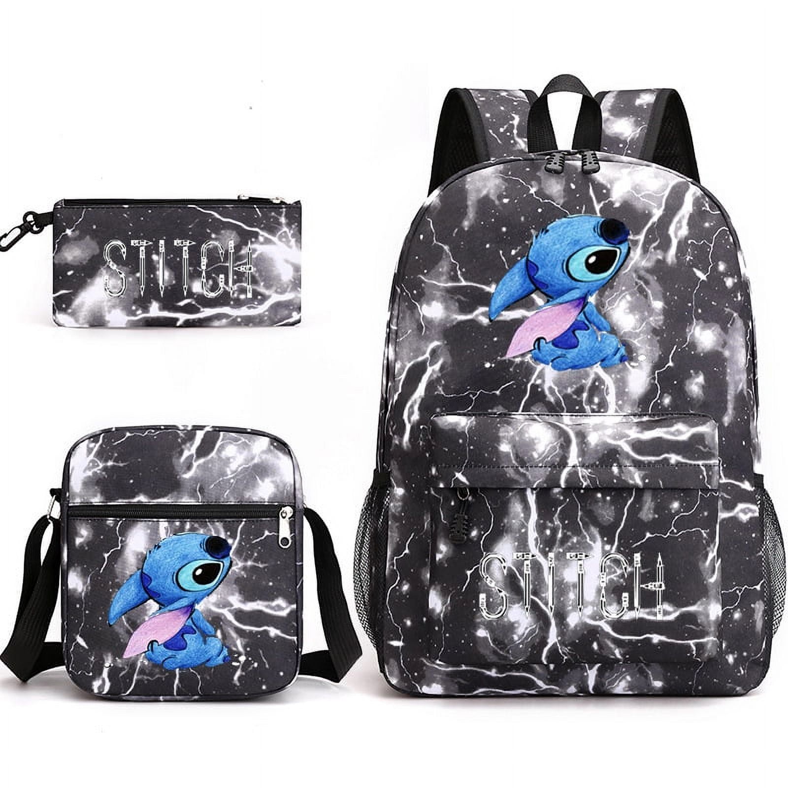Custom Sti_tch 3-Piece Backpack Set - Cute Cartoon Backpack, Shoulder ...