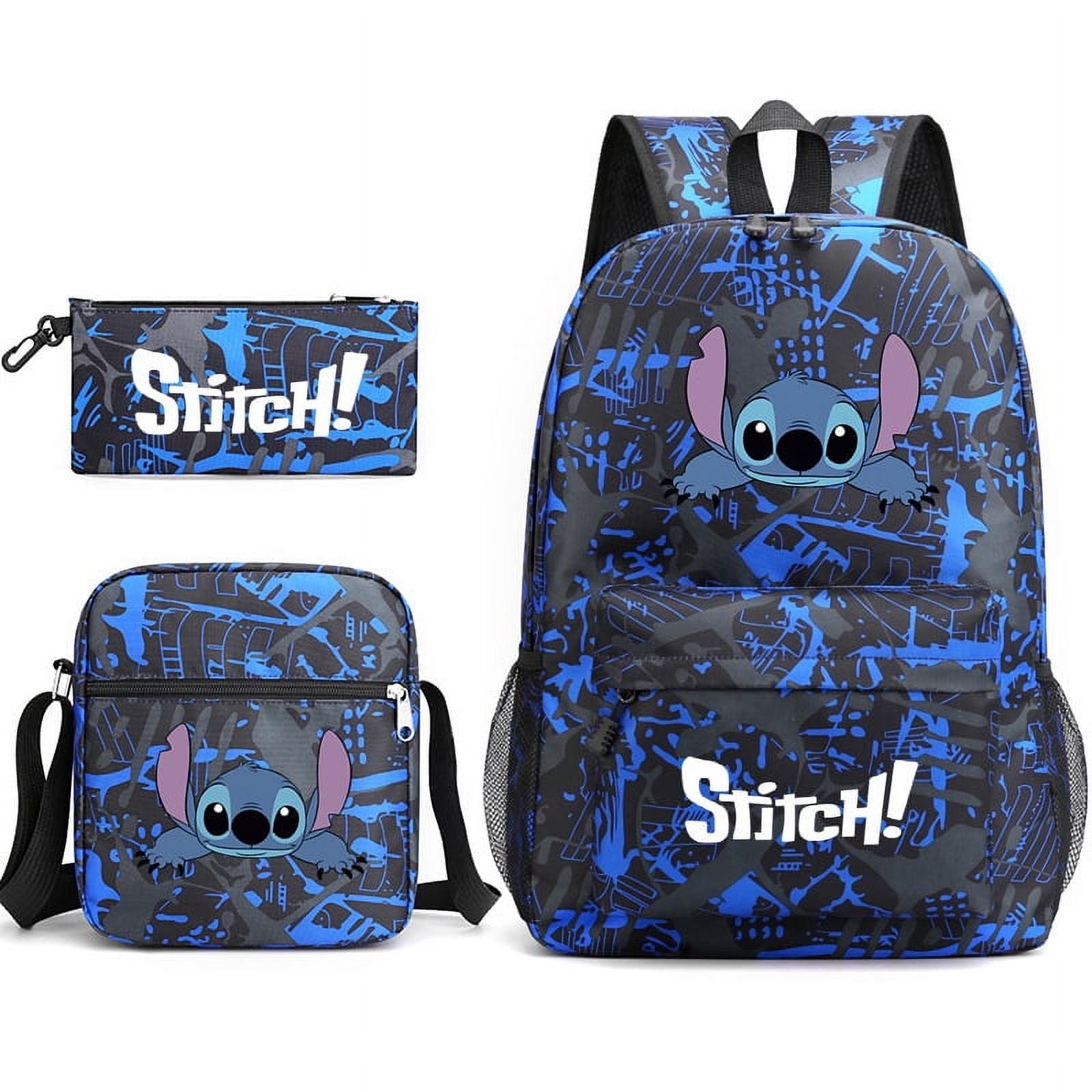 Custom Sti_tch 3-Piece Backpack Set - Cute Cartoon Backpack, Shoulder ...