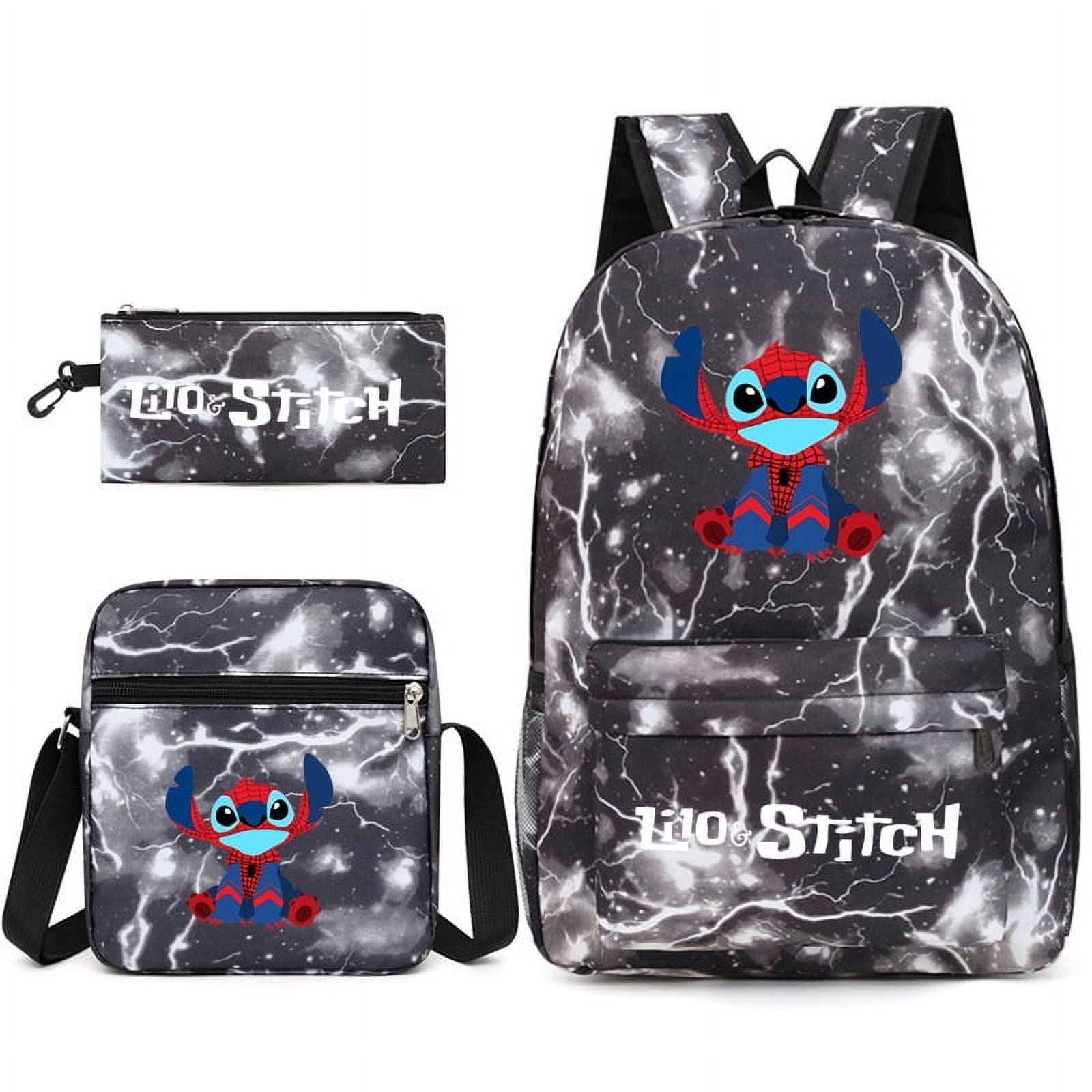 Custom Sti_tch 3-Piece Backpack Set - Cute Cartoon Backpack, Shoulder ...