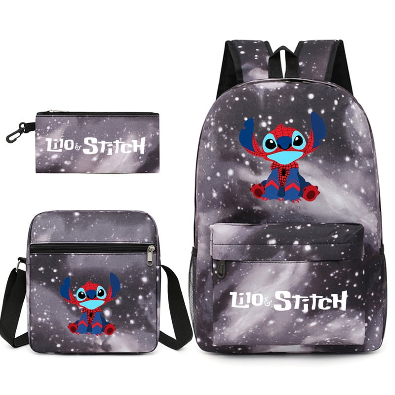 Custom Sti_tch 3-Piece Backpack Set - Cute Cartoon Backpack, Shoulder ...