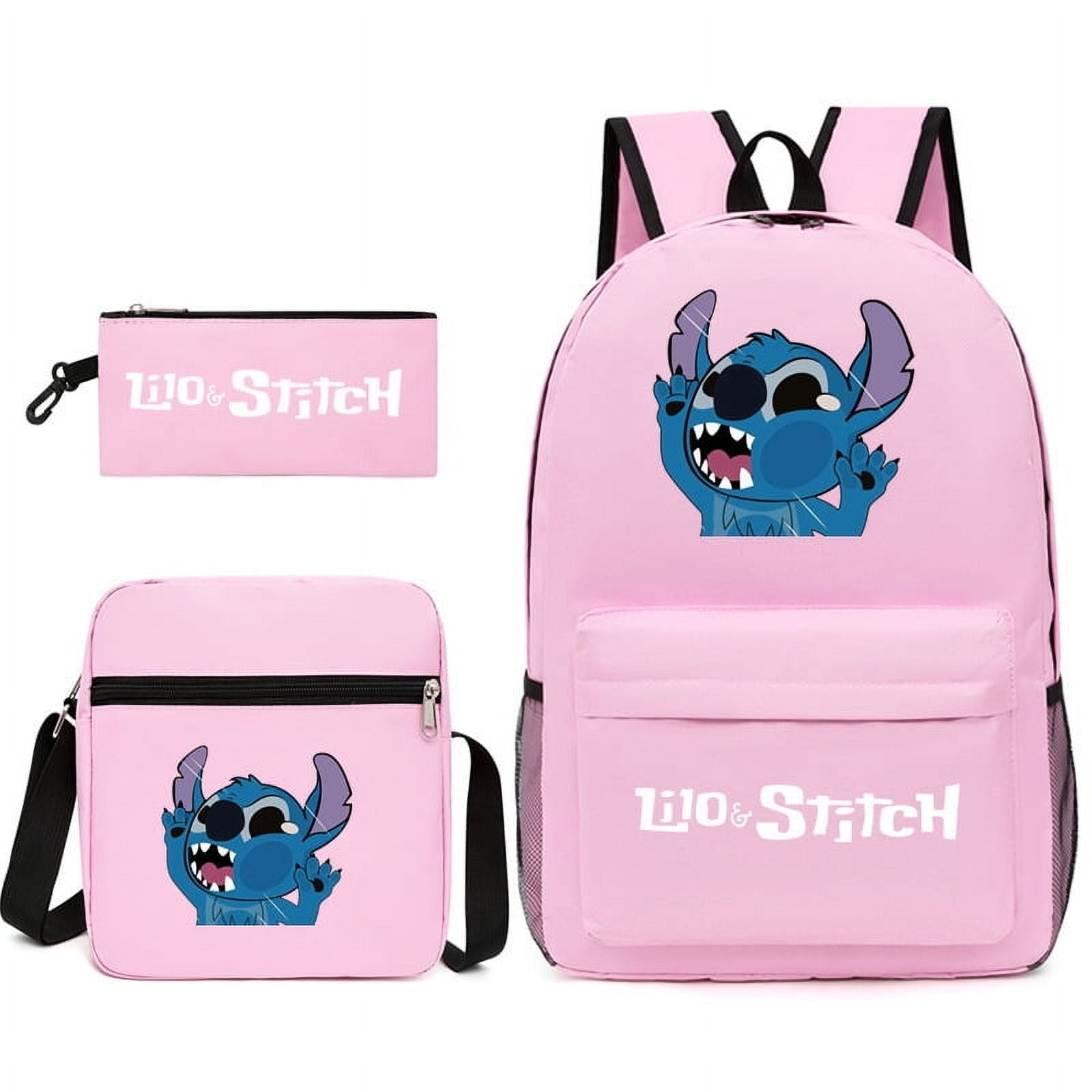 Custom Sti_tch 3-Piece Backpack Set - Cute Cartoon Backpack, Shoulder ...
