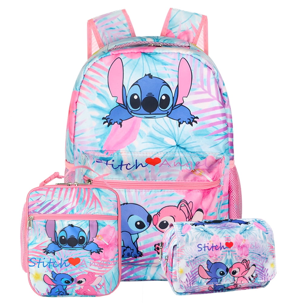 Custom Sti_tch Backpack Set, 3-Piece Bundle with Cute Backpack ...