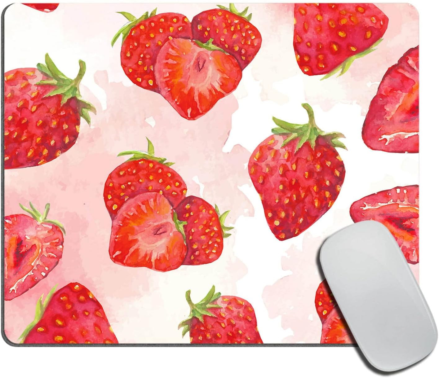 Custom Strawberry Mousepad Cute Desk Accessories for Women NonSlip ...