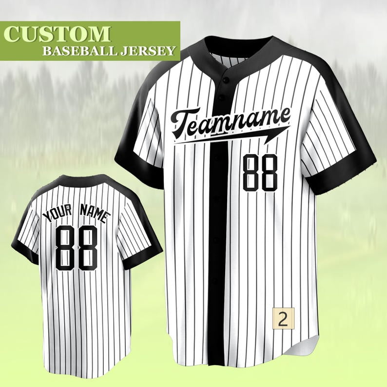 Custom Stripe Baseball Jersey Personalized Team Name and Number ...