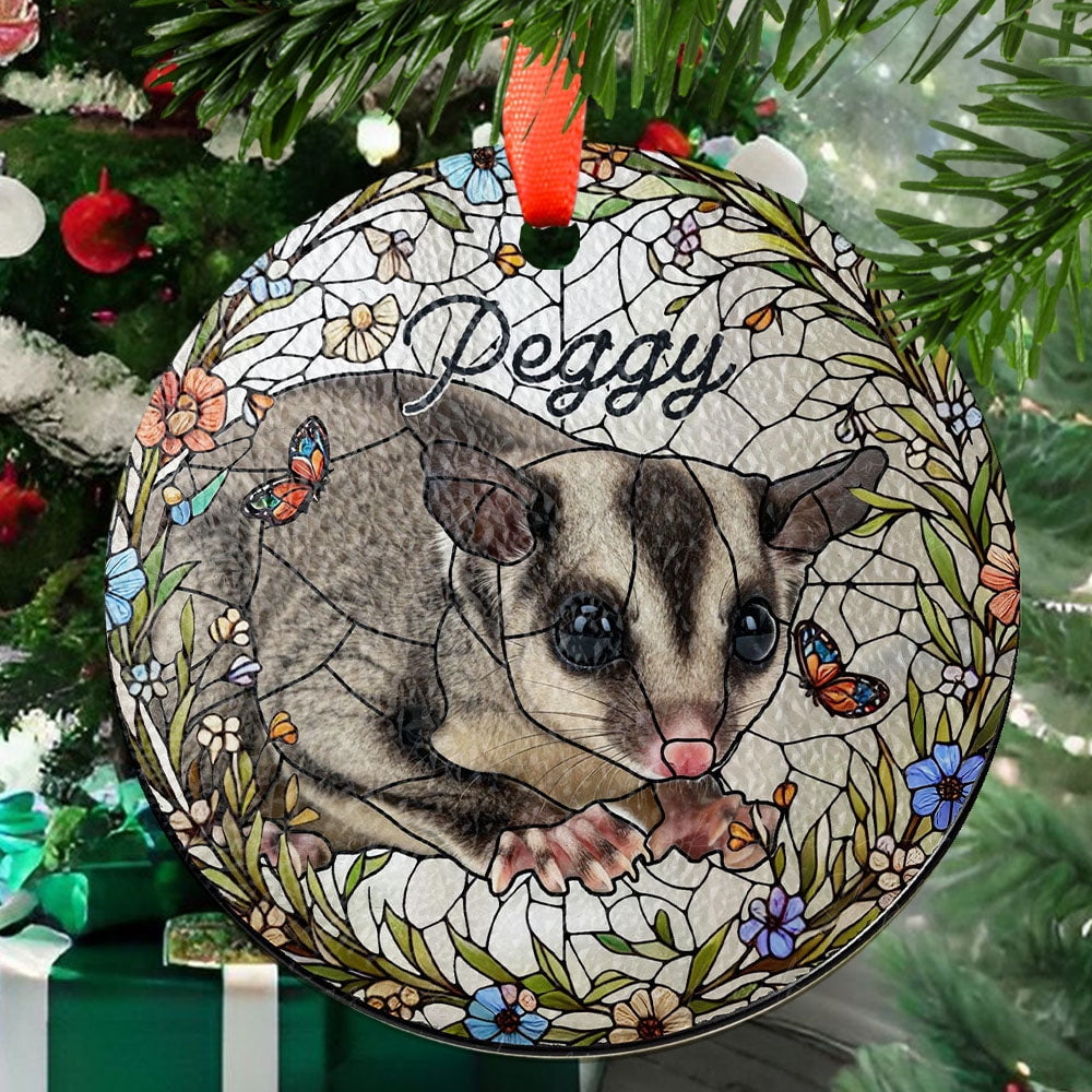 Custom Sugar glider Photo Glass Suncatcher, Glass Sugar glider Possum ...