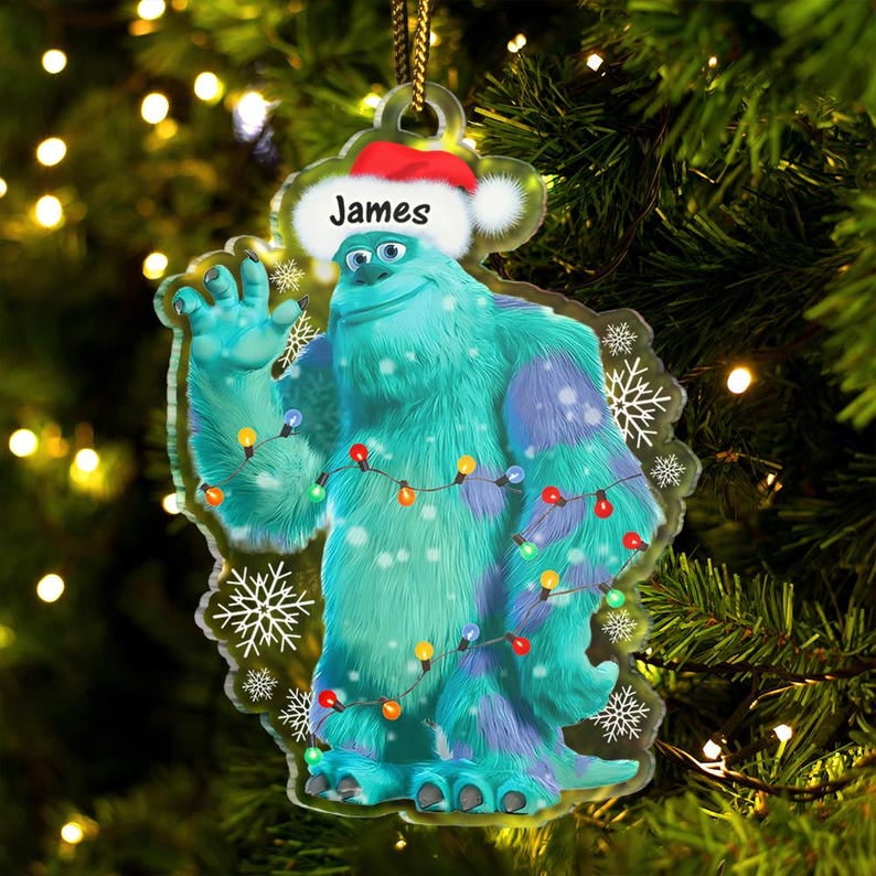 Custom Sully Ornament – Personalized Monsters Inc Holiday Tree Gift ...