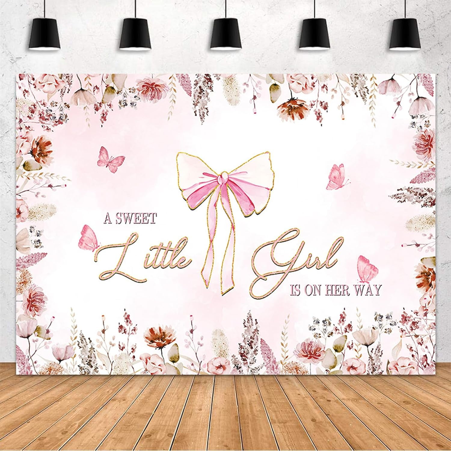 Custom Sweet Baby Girl Backdrop It's a Girl Baby Shower Background A ...