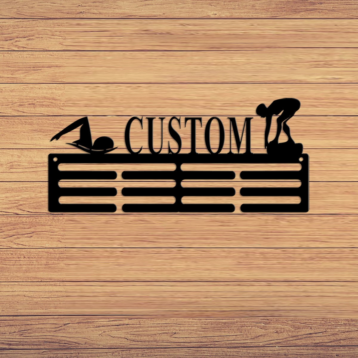 Custom Swim Medal Holder with Custom Name,Personalized Metal Swimming ...