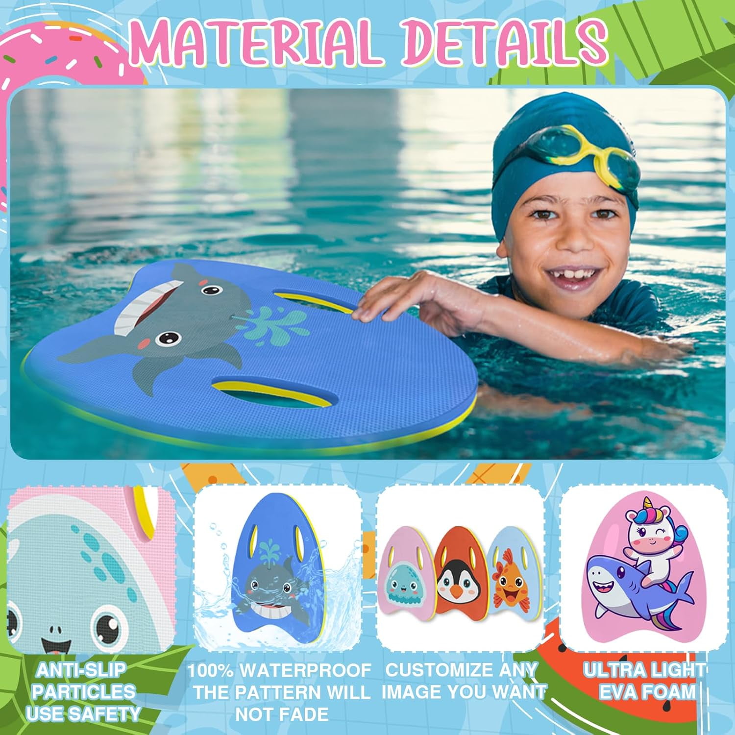 Custom Swimming Kickboard for Kids - Personalized Swimming Training Aid ...