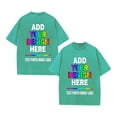 Custom T-Shirt Personalized Cotton Washed Short Sleeve T-Shirt - Double ...