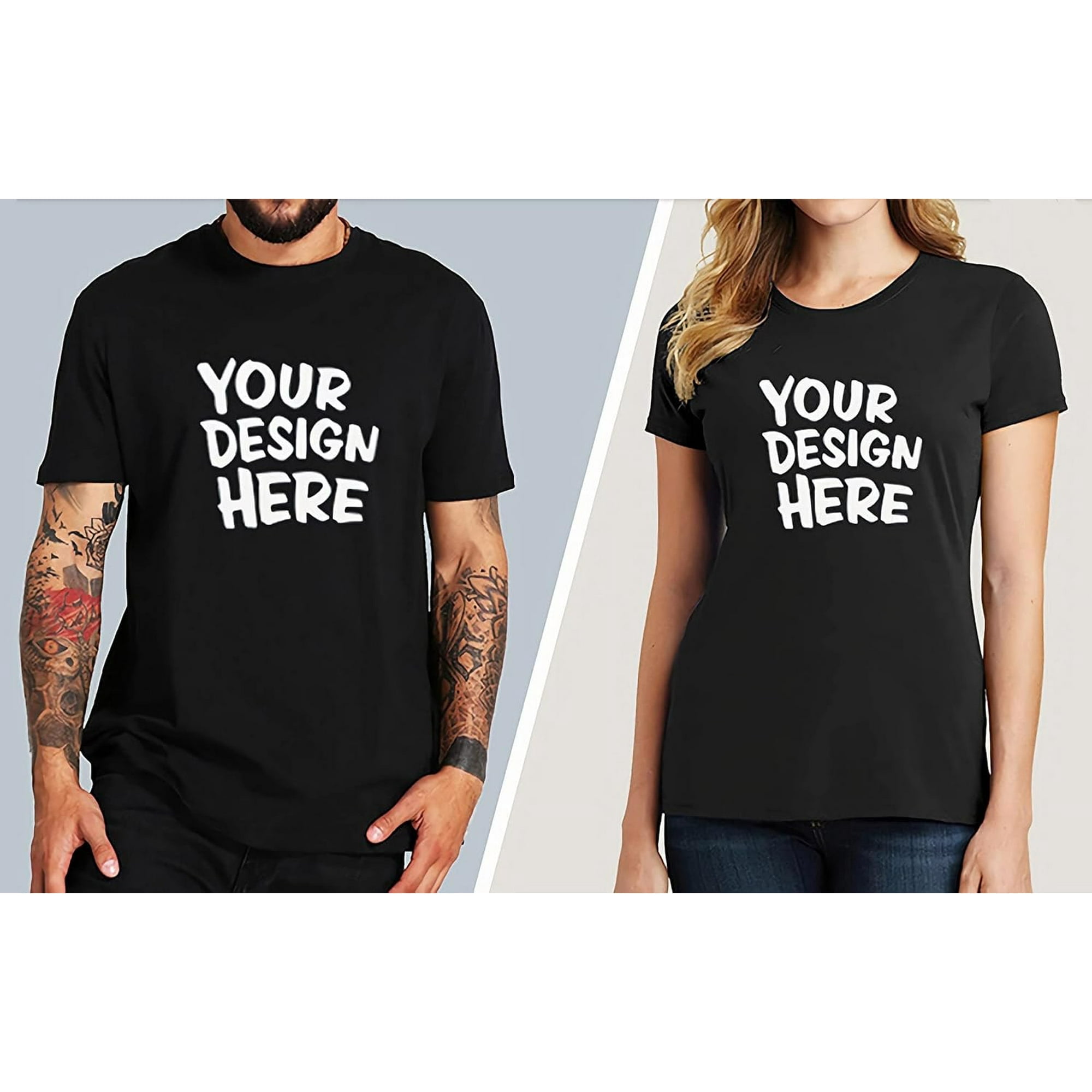 Custom T Shirt for Men Women Design Your Own Front Back Print ...