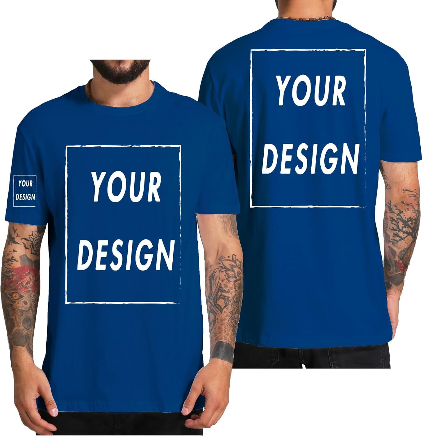 Custom T Shirt for Men Women Design Your Own Front Back Print ...