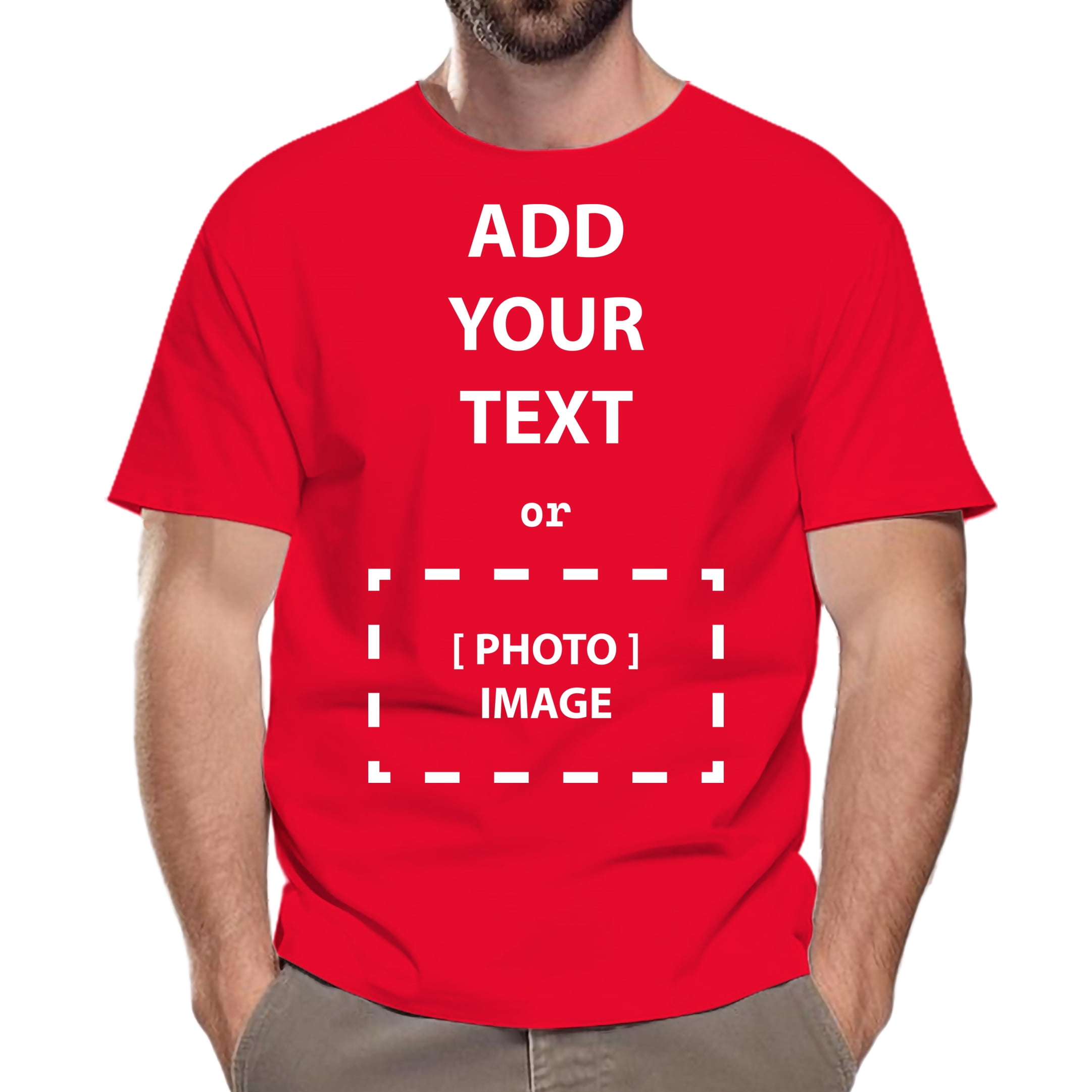 Custom T-Shirt for Men and women, Design Your Own Add Text, Photos ...