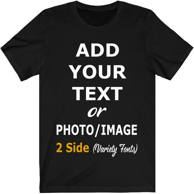 Custom T Shirts Add Design Your Own Custom Shirts Front & Back Print ...