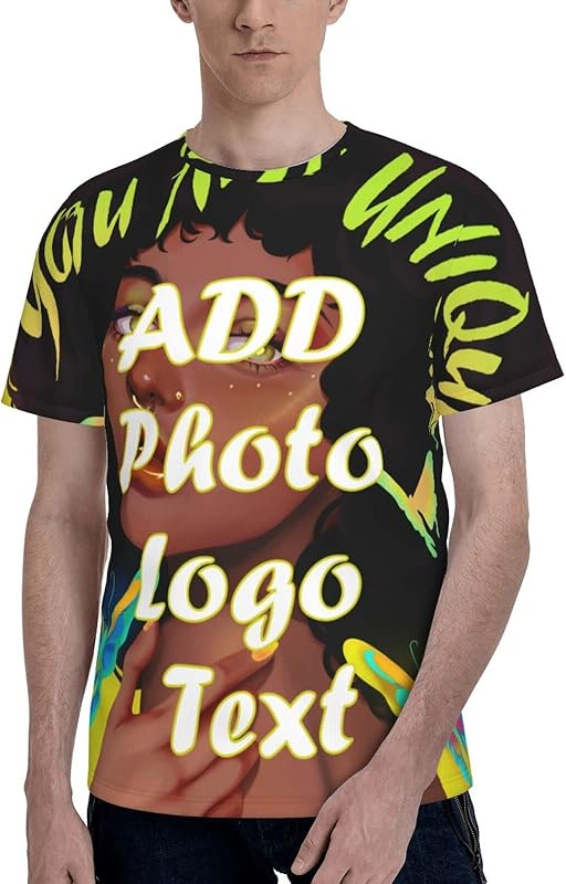 Custom T-Shirts Double-Sided 3D Design Personalized Short Sleeve Tee ...