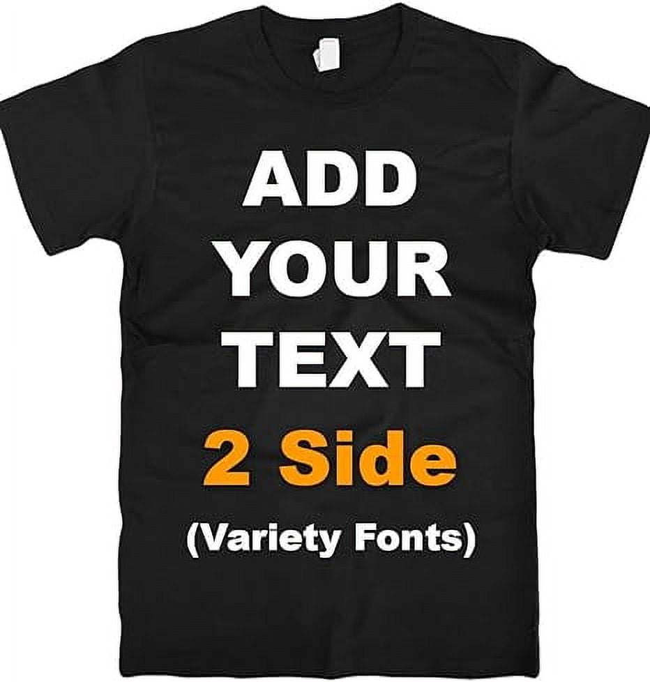 Custom T Shirts Front & Back Add Your Text Ultra Soft for Men & Women ...