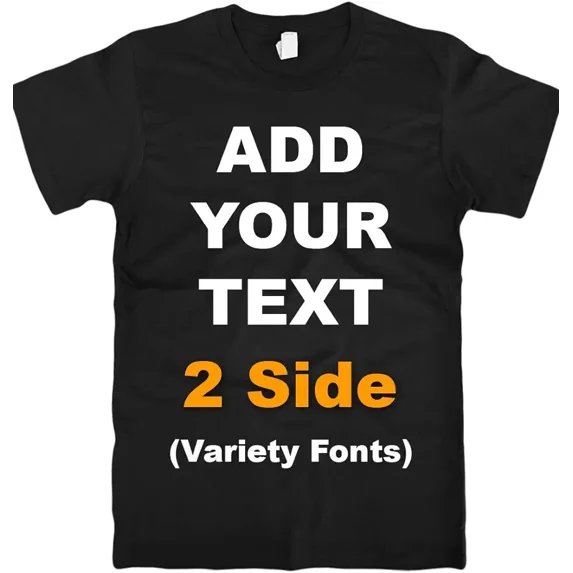 Custom T Shirts Front & Back Add Your Text Ultra Soft for Men & Women ...