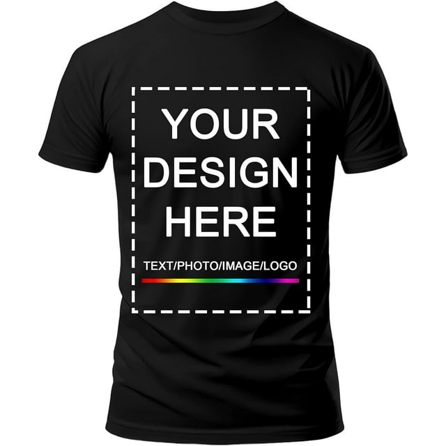 Custom T Shirts Men/Women Design Your Own T Shirt Add Your Image Photo ...