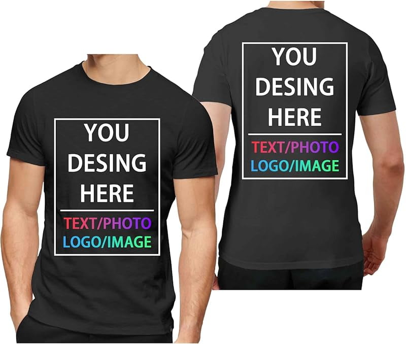 Custom T Shirts for Men Women, Design Your Own Shirt, Personalized Add ...