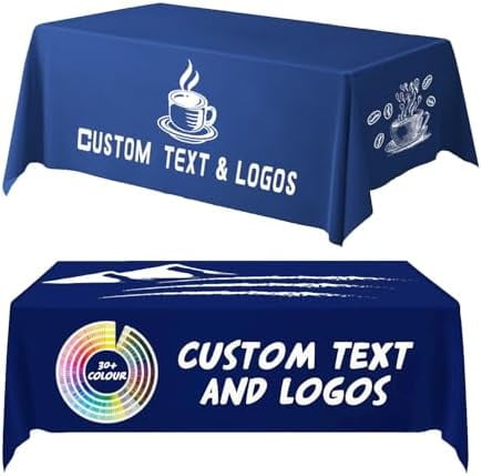 Custom Table Cloth with Business Logo Custom Tablecloth 4FT 5FT 6 FT 8 ...