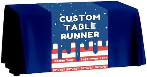 Custom Table Runner, Personalized Tablecloth Runners with Business Logo ...