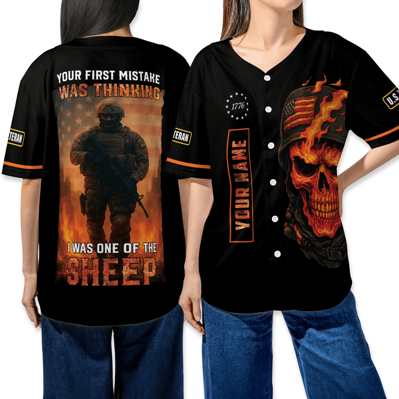 Custom Tactical Military Baseball Jersey – Veteran Graphic Shirt with ...