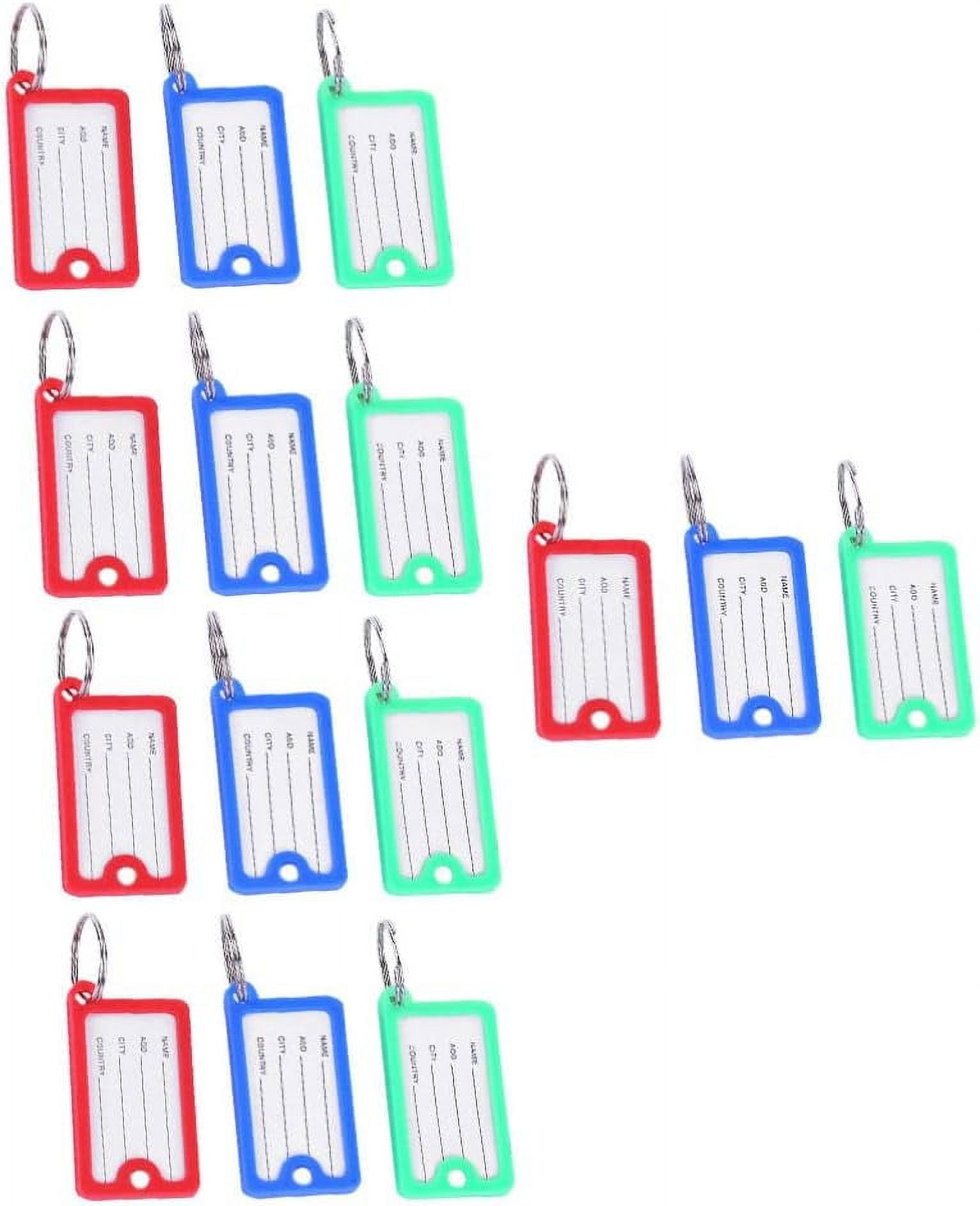 Custom Tags 36Pcs Plastic Key Identify Tags with Ring Label Window ...