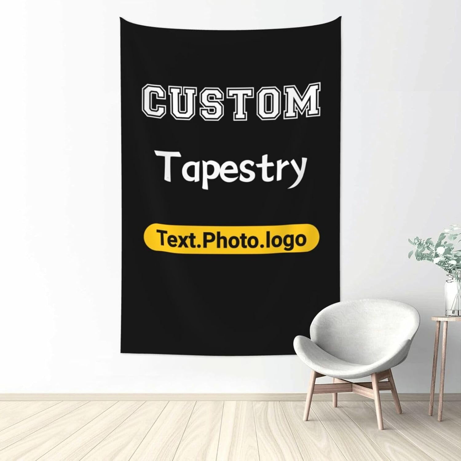 Custom Tapestry Personalized Tapestry With Your Photo Text Logo ...