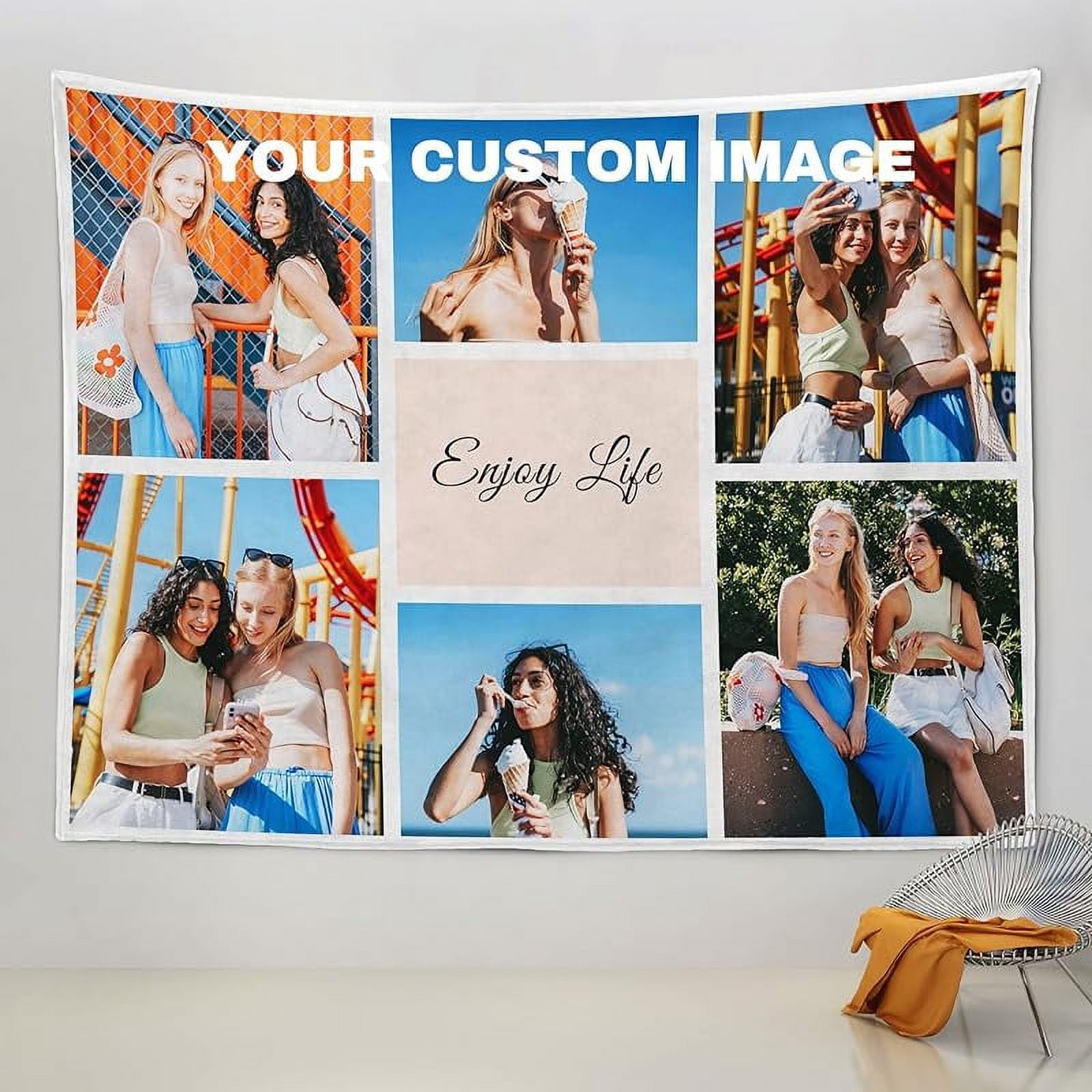 Custom Tapestry Upload Images Personalized, Customized Backdrop Banner ...
