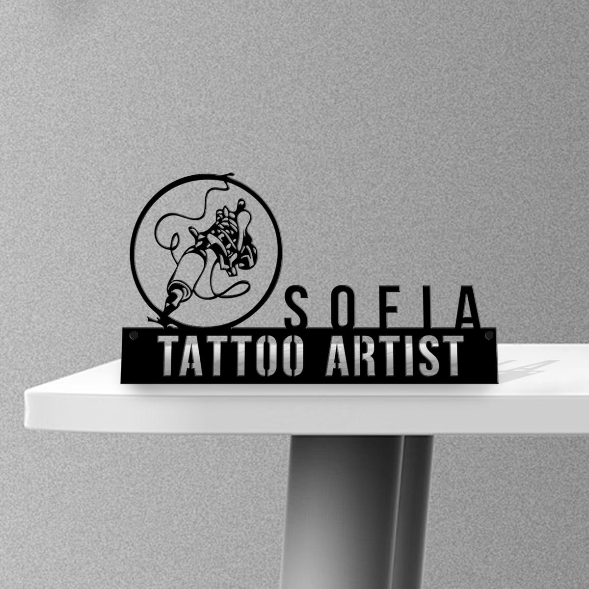Custom Tattoo Artist Desk Name Plate,Tattoo Artist Metal Nameplate For ...