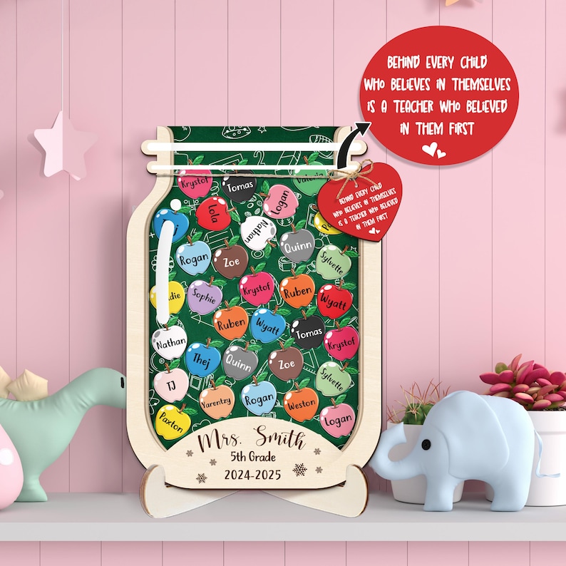 Custom Teacher Appreciation Jar with Students' Names, Thank You Teacher ...