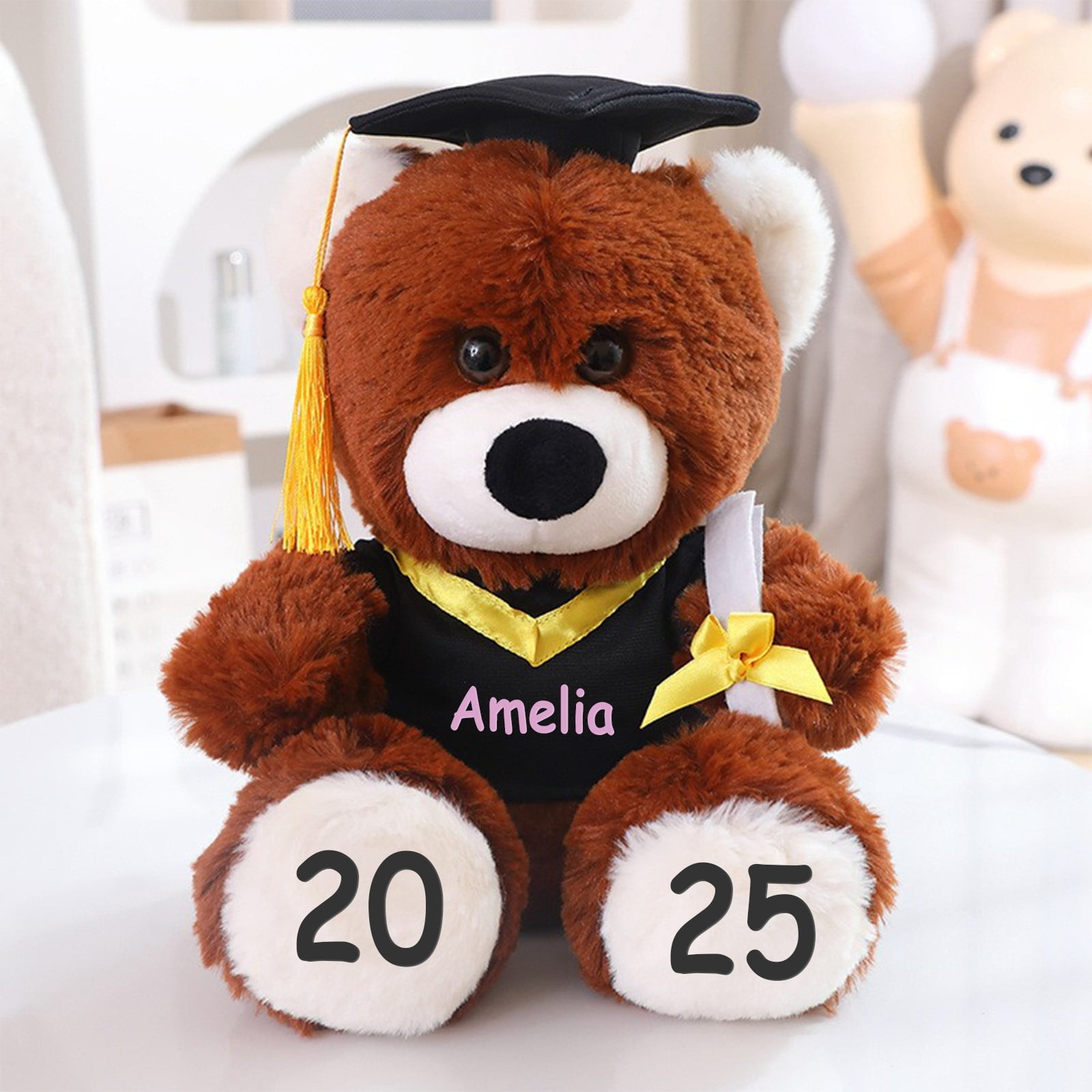 Custom Teddy Bear 2025 Graduation Gift, Personalized Name/School ...