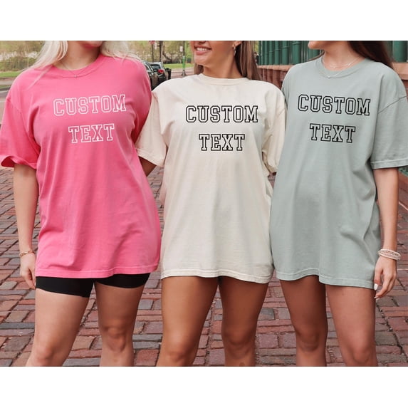 Custom Text Shirt Beach Shirt with Custom Text Summer Vacation Shirt ...