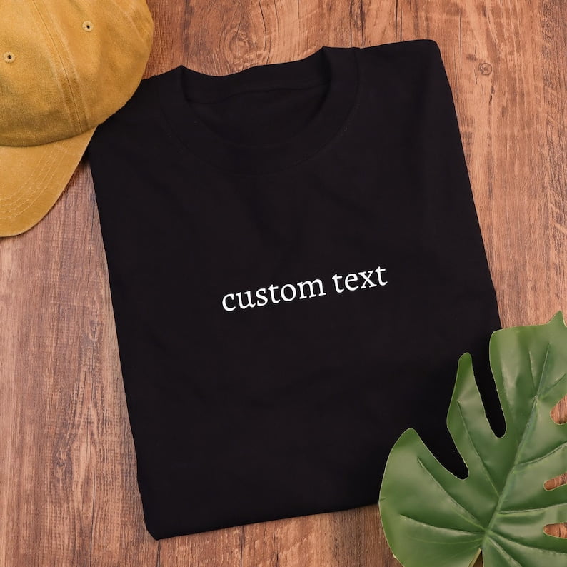 Custom Text Shirt, Personalized Crewneck, Personalized Text Shirt, Gift ...