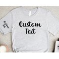 Custom Text ShirtFront Sleeve Personalized TShirt Custom ShirtSleeve ...