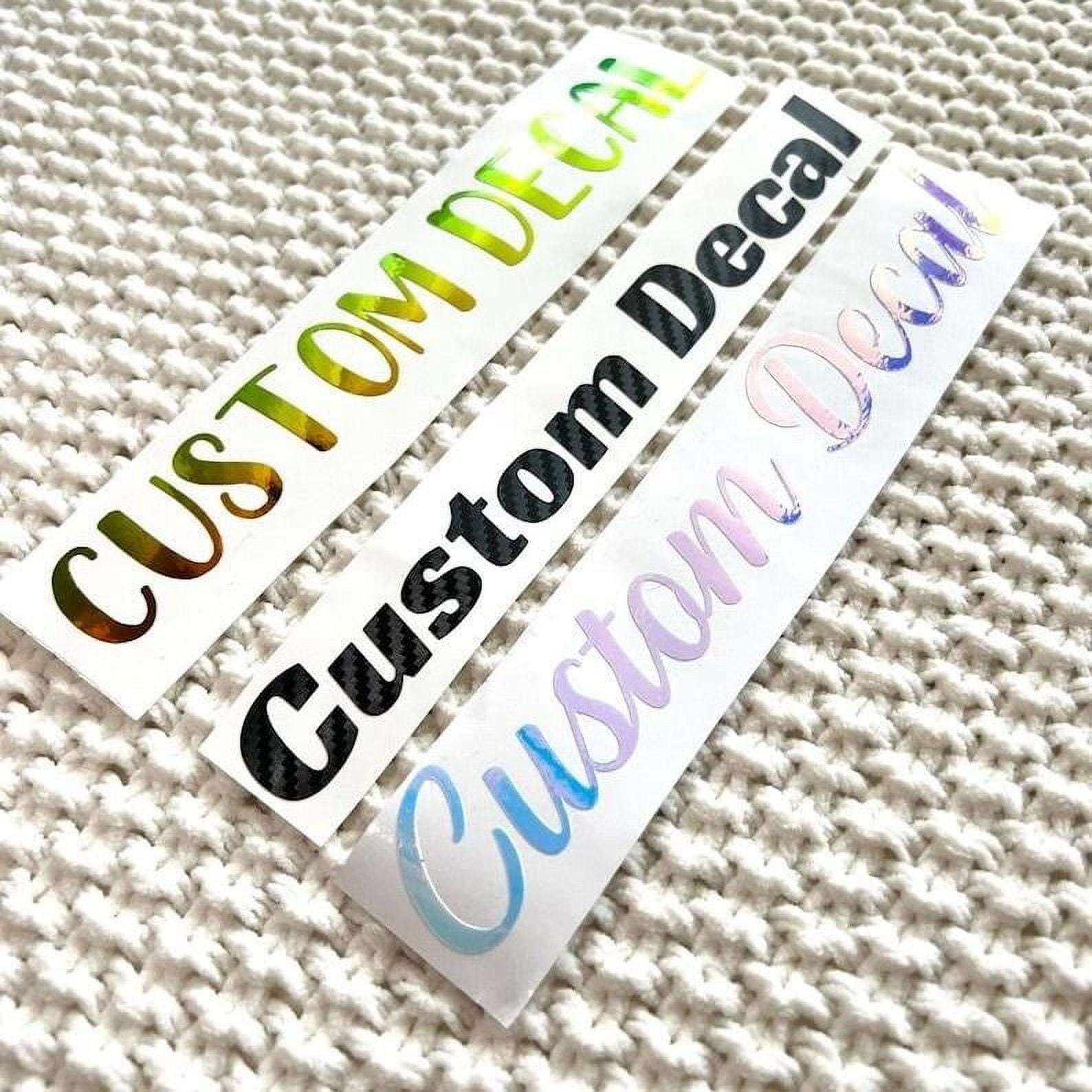 Custom Text Vinyl Decal | Personalized Car Decal | Carbon Fiber Decal ...