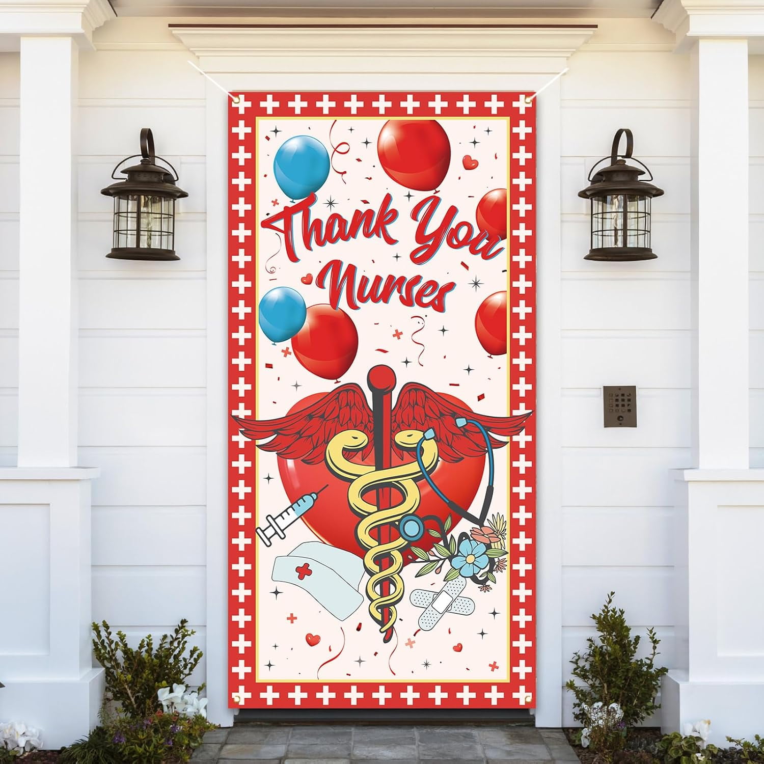 Custom Thank You Nurse Door Cover Nurses Week Photo Backdrop Nurse ...