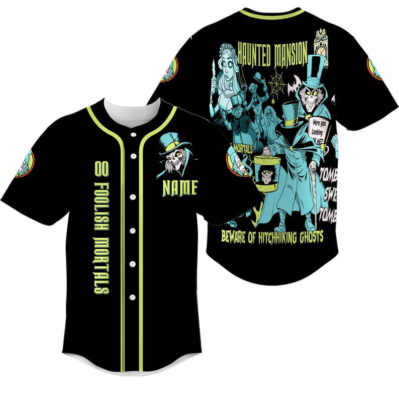 Custom The Haunted Mansion Baseball Jersey, Welcome Foolish Mortals ...
