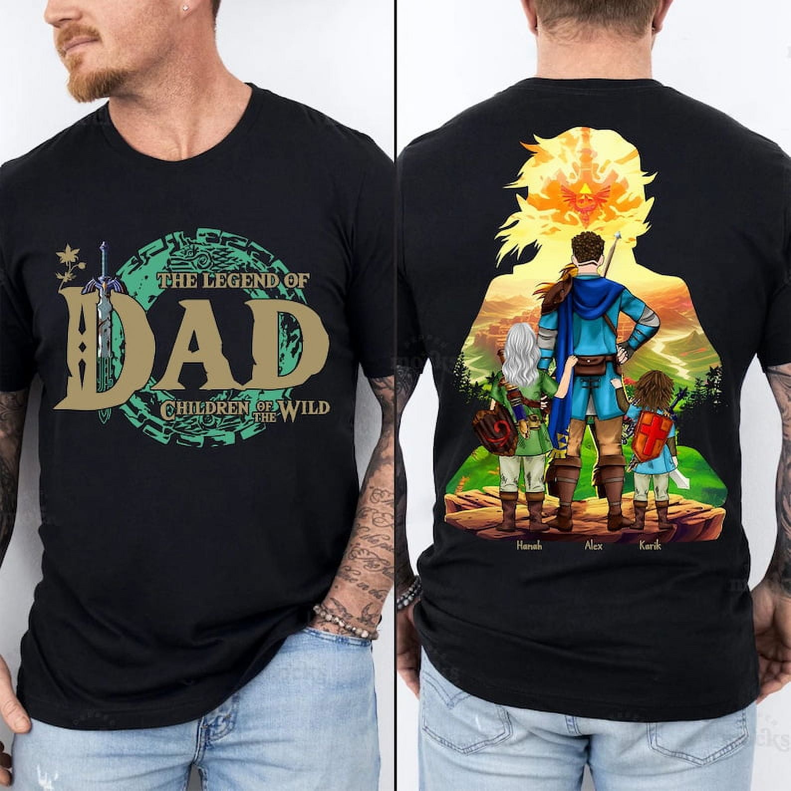 Custom The Legend Of Dad Shirt, Best Dad Ever, Children of the Wild ...