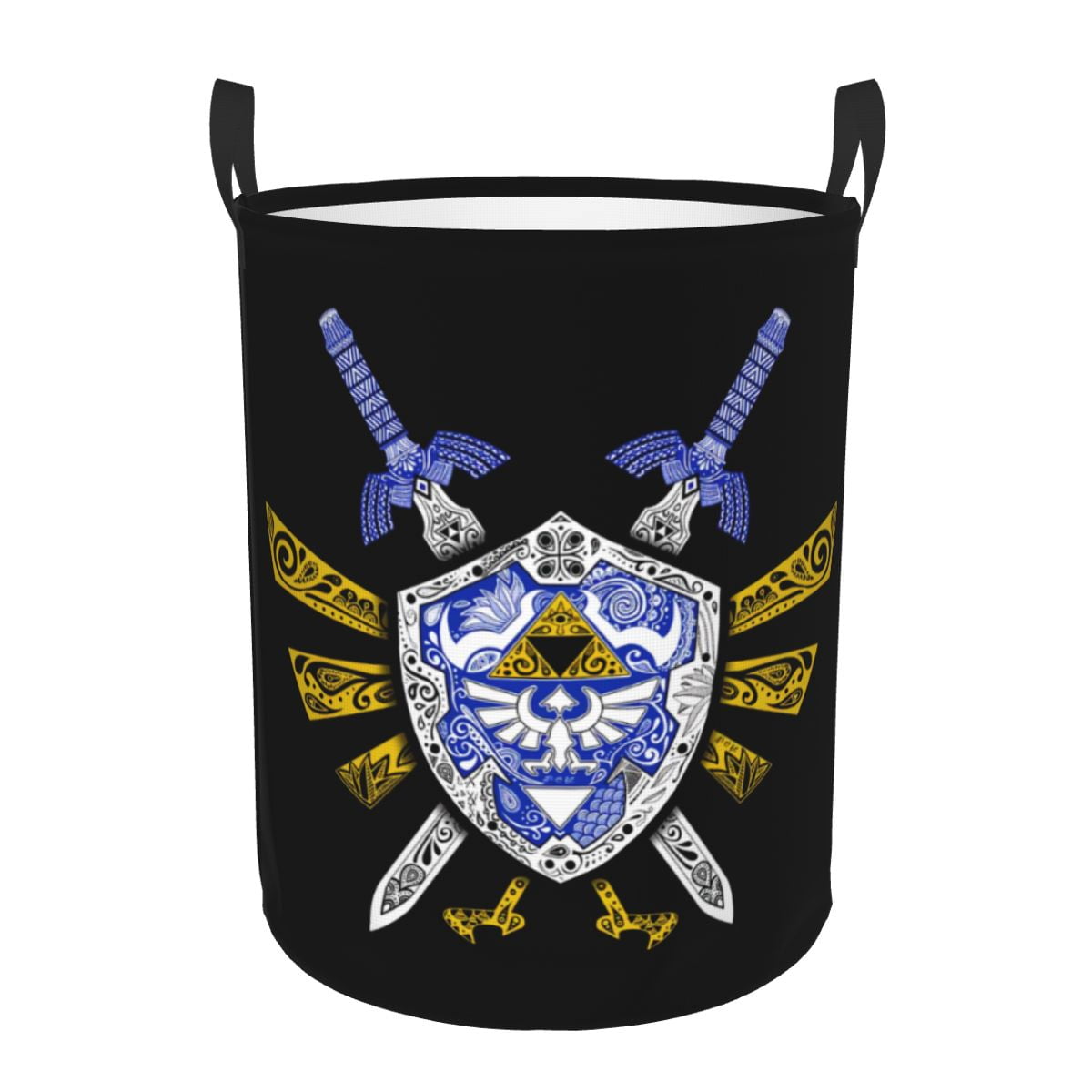 Custom The Legend Of Zeldaed Link Zelda Laundry Basket Collapsible ...