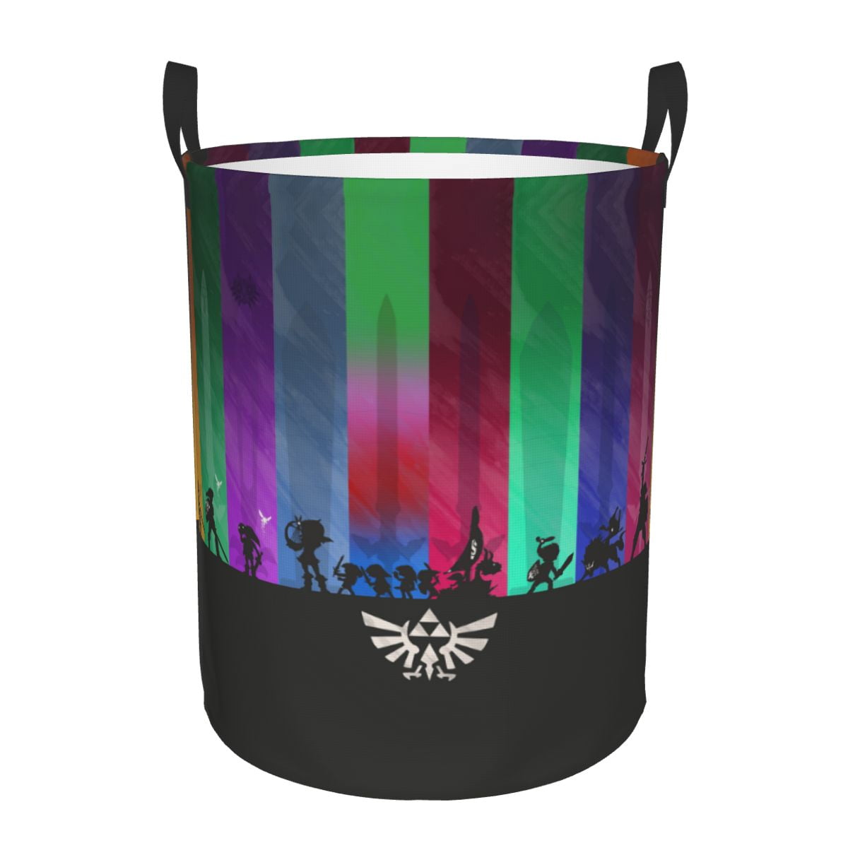 Custom The Legend Of Zeldaed Link Zelda Laundry Basket Collapsible ...